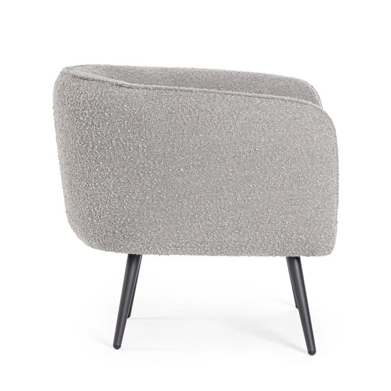 Butaca tapizada en bouclé TRESS– Diseño moderno y elegante | Muebles ...