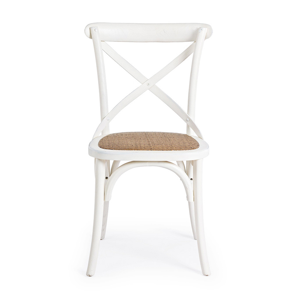 Silla de madera EREMIS | Diseño vintage en madera de olmo y ratán ...
