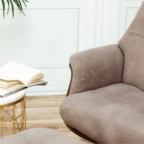 Butaca de piel con reposapiés LICEO